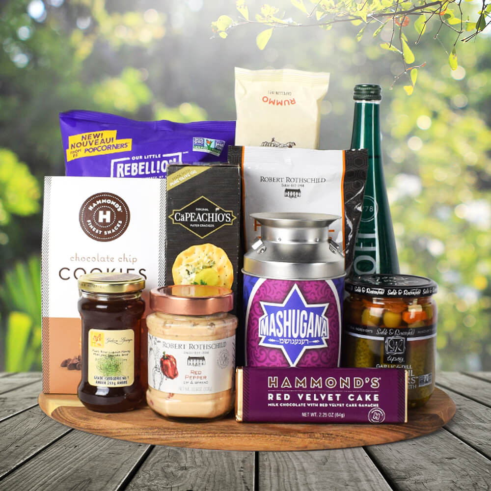 Deluxe Kosher Snack Basket with Champagne - champagne gift baskets ...